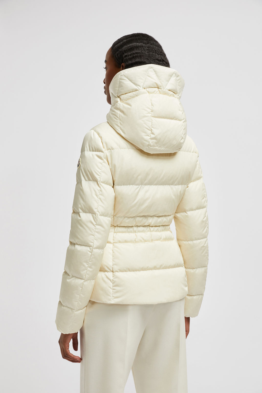 White Ivory Avoce Short Down Jacket - Short Down Jackets for Women | Moncler NL