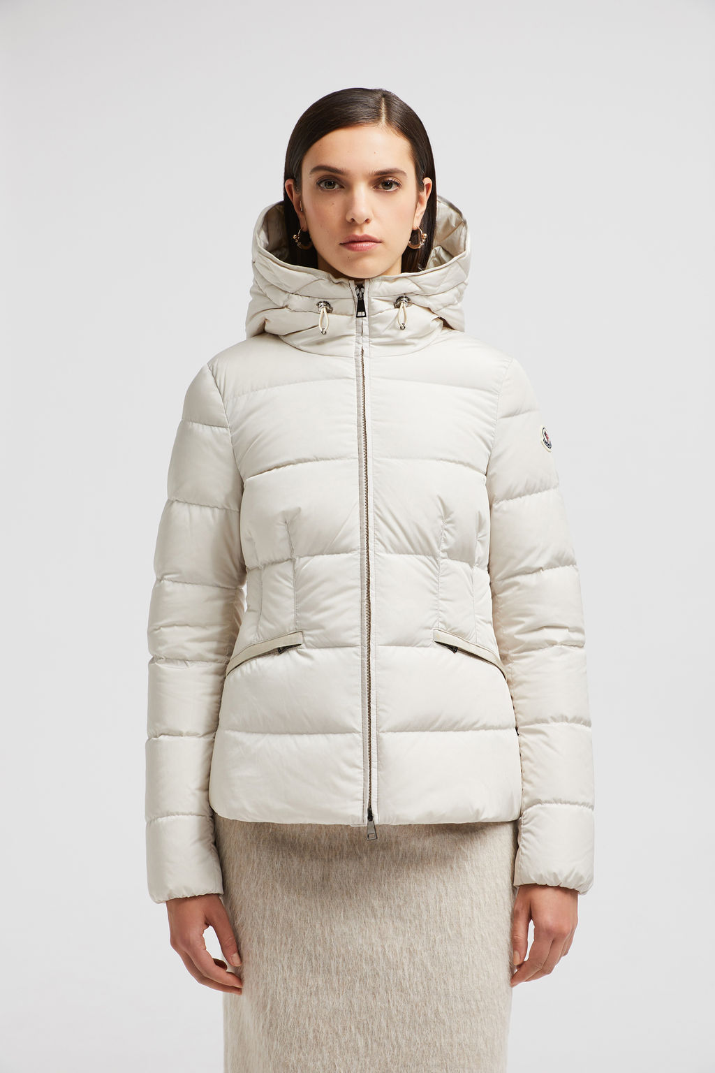 White Avoce Short Down Jacket - Short Down Jackets for Women | Moncler SG