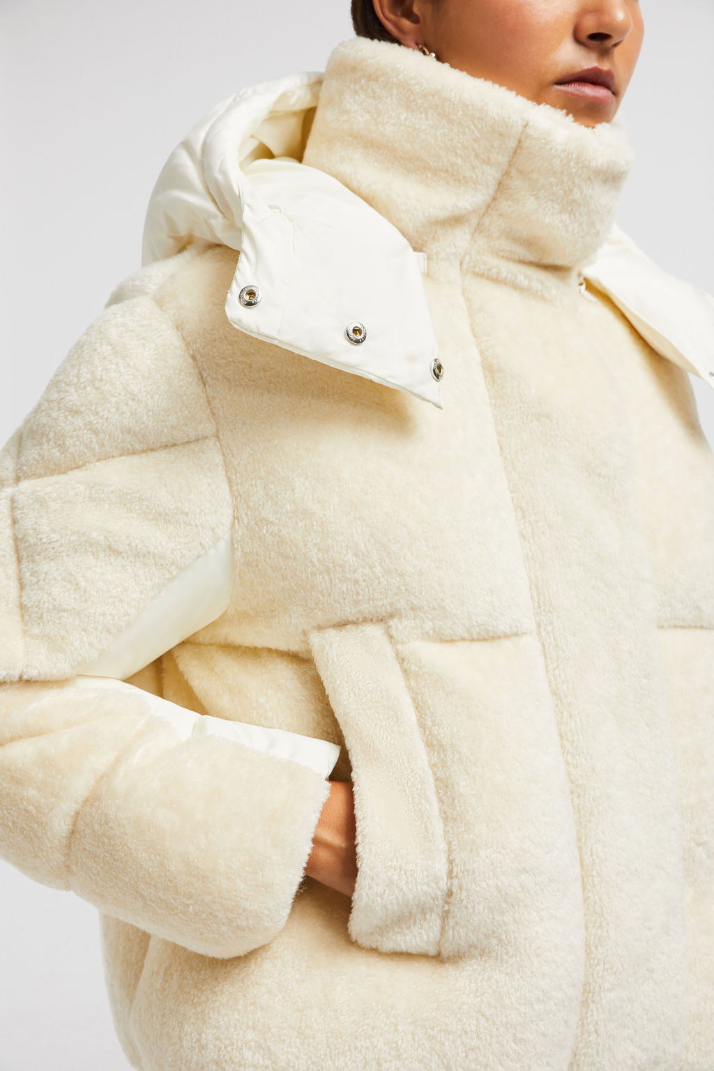 Light Beige Brysur Teddy Short Down Jacket - Short Down Jackets for ...