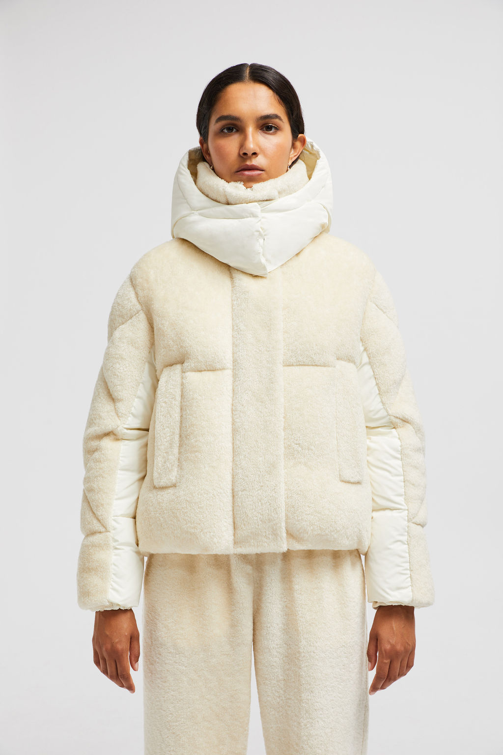 Light Beige Brysur Teddy Short Down Jacket - Short Down Jackets for ...