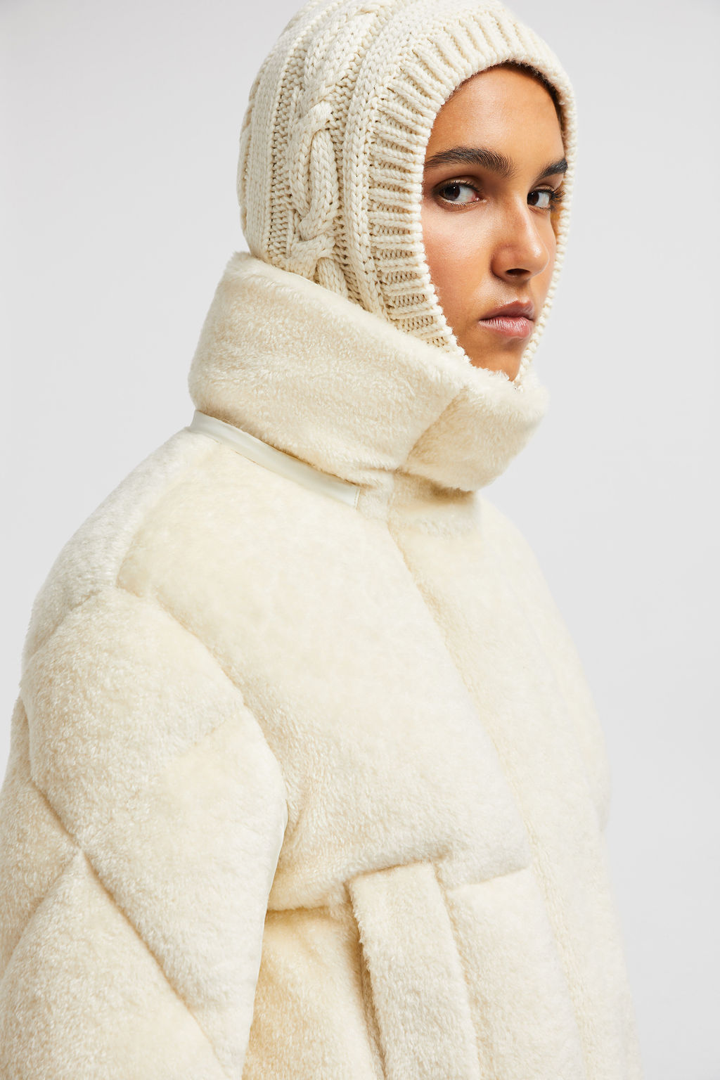 Light Beige Brysur Teddy Short Down Jacket - Short Down Jackets for ...