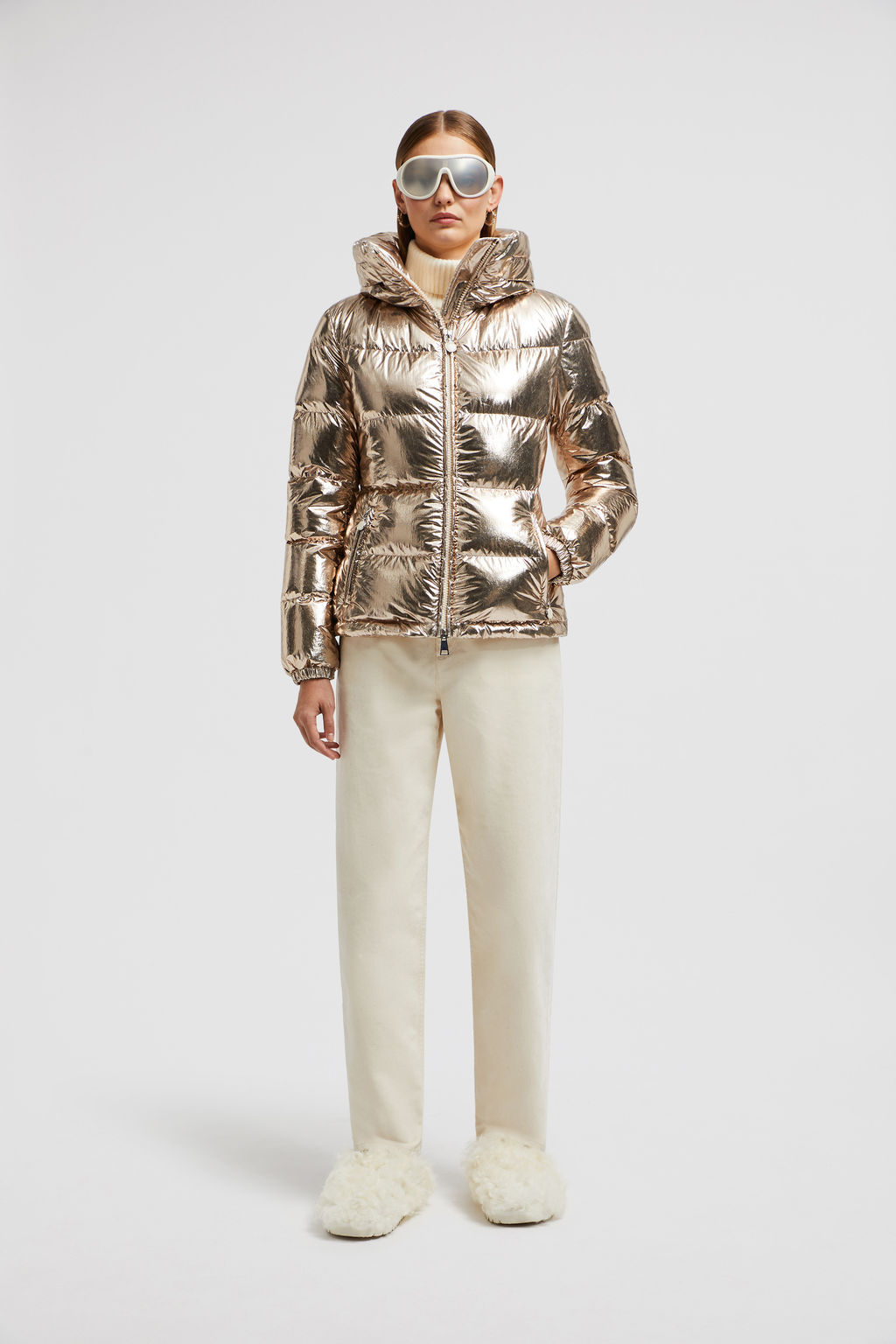 Silver Douros Short Down Jacket - Short Down Jackets for Women | Moncler PT