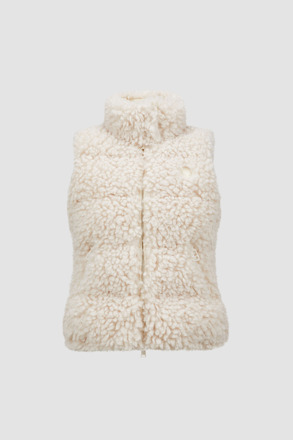 Off White Wourl Teddy Down Gilet - Vests for Women | Moncler IT
