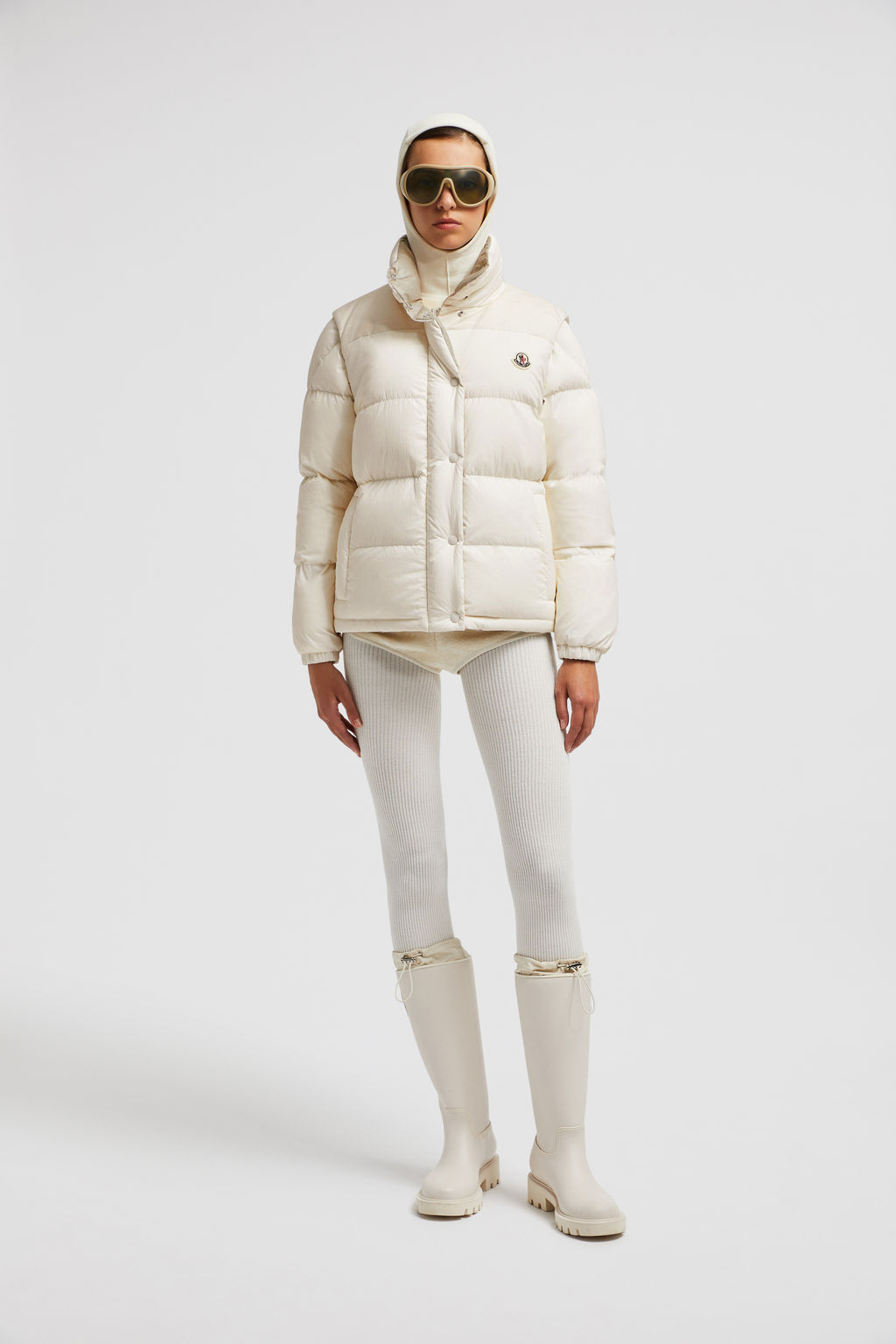 Plumífero reversible Moncler Verone Blanco - Plumíferos cortos de Mujer ...