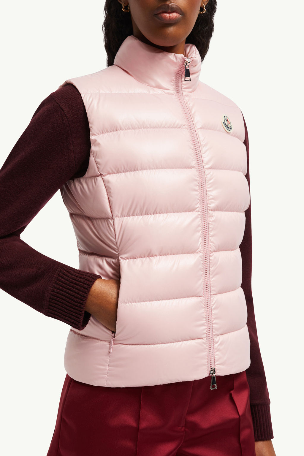 Gilet imbottito in piuma Ghany Rosa - Gilet Donna | Moncler IT