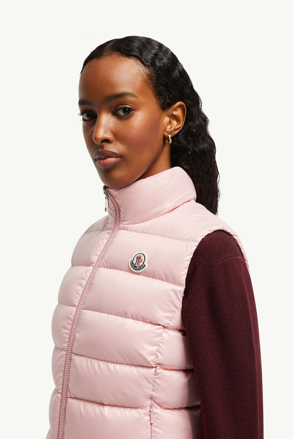 Pink Ghany Down Gilet - Vests for Women | Moncler GB
