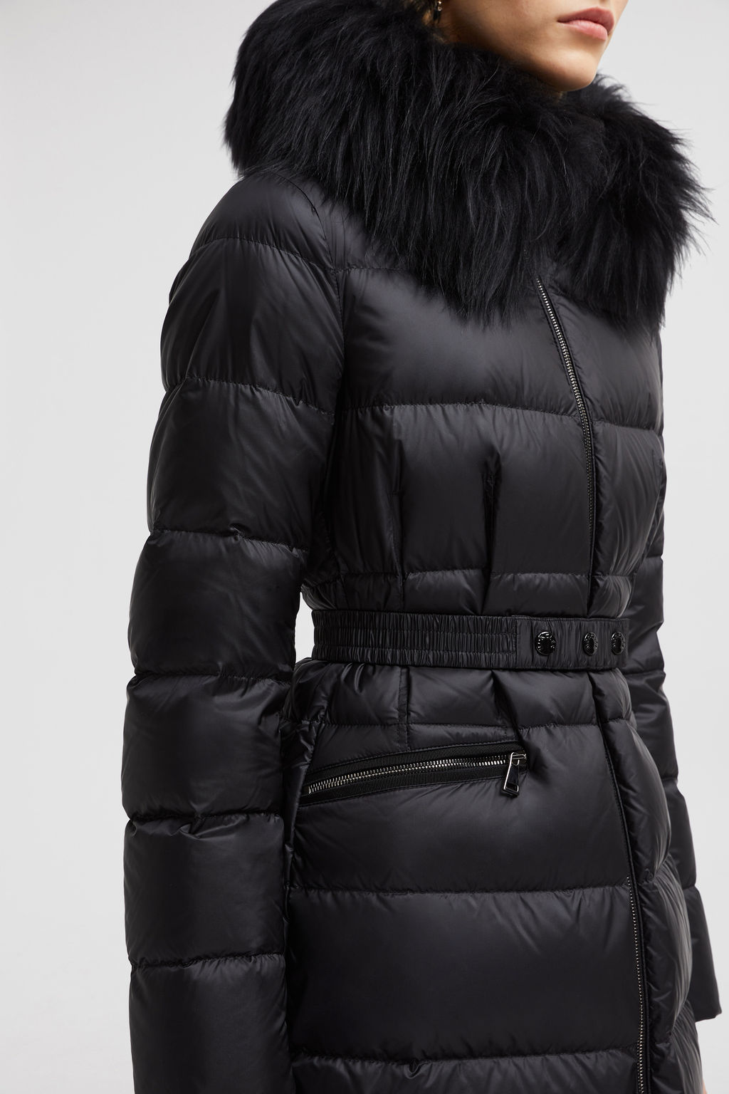 Black Boedic Long Down Jacket - Long Down Jackets for Women | Moncler NO