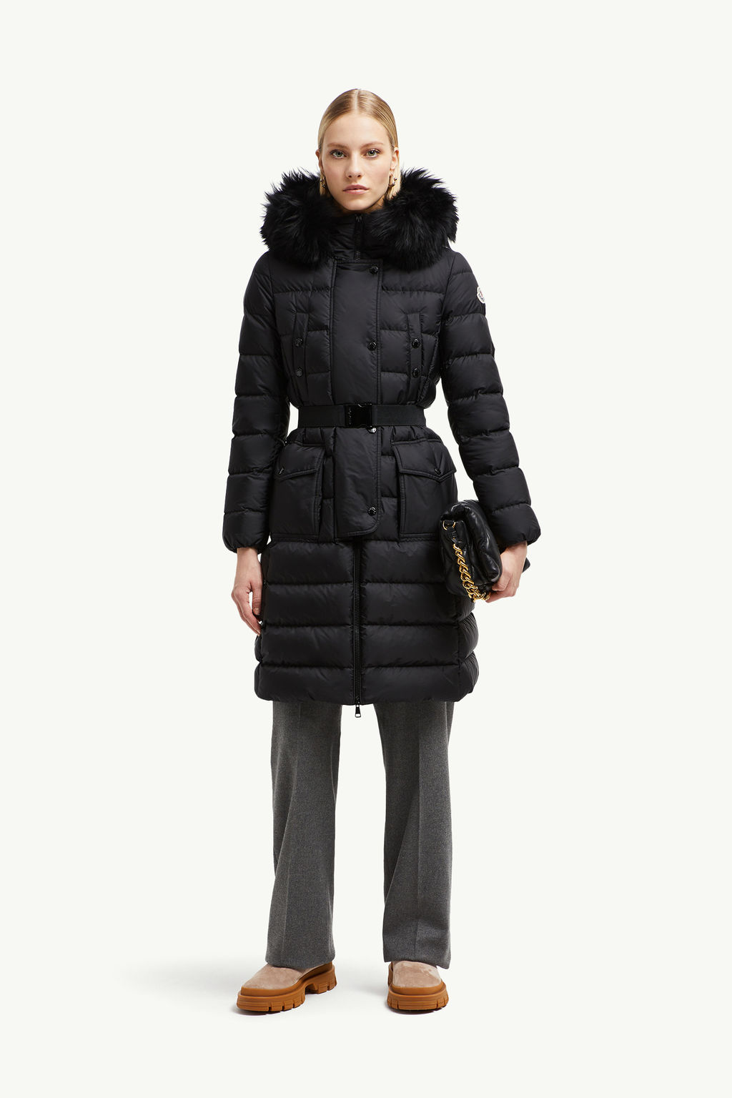 Black Bellevue Long Down Jacket Long Down Jackets For Women Moncler Jp