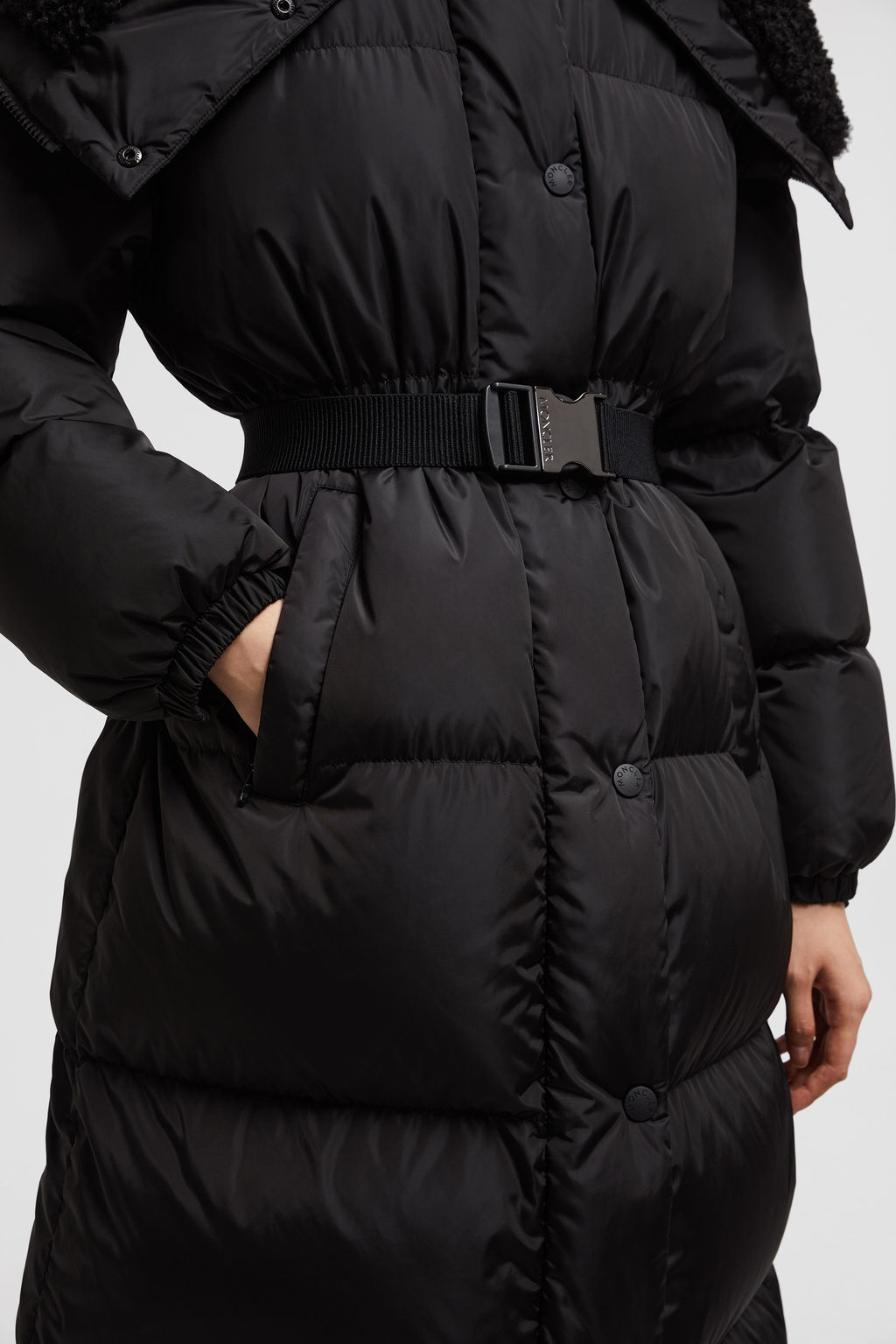Black Bruneaux Long Down Jacket - Long Down Jackets for Women | Moncler CA