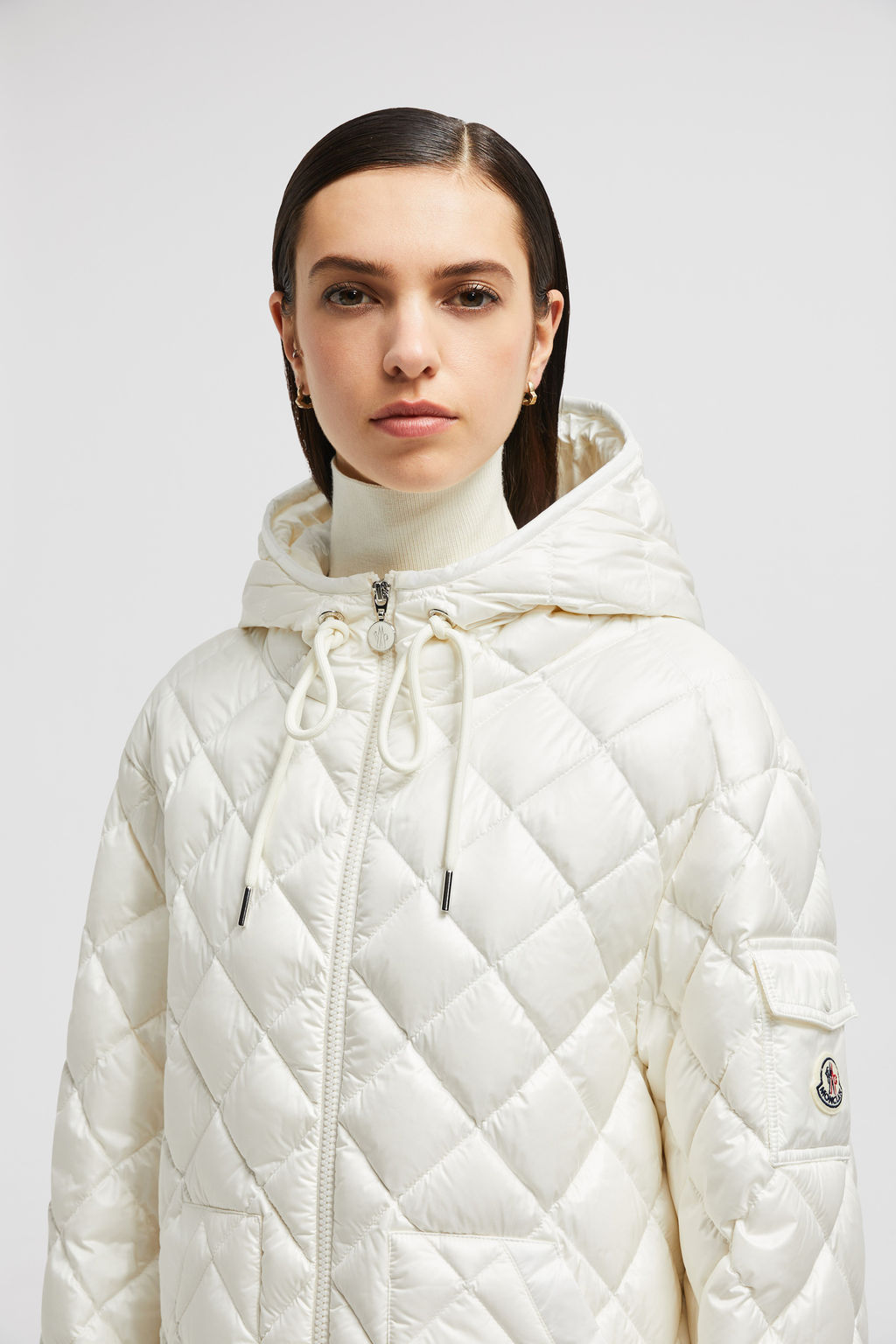 Off White Padded Jacket - Short Down Jackets for Women | Moncler US