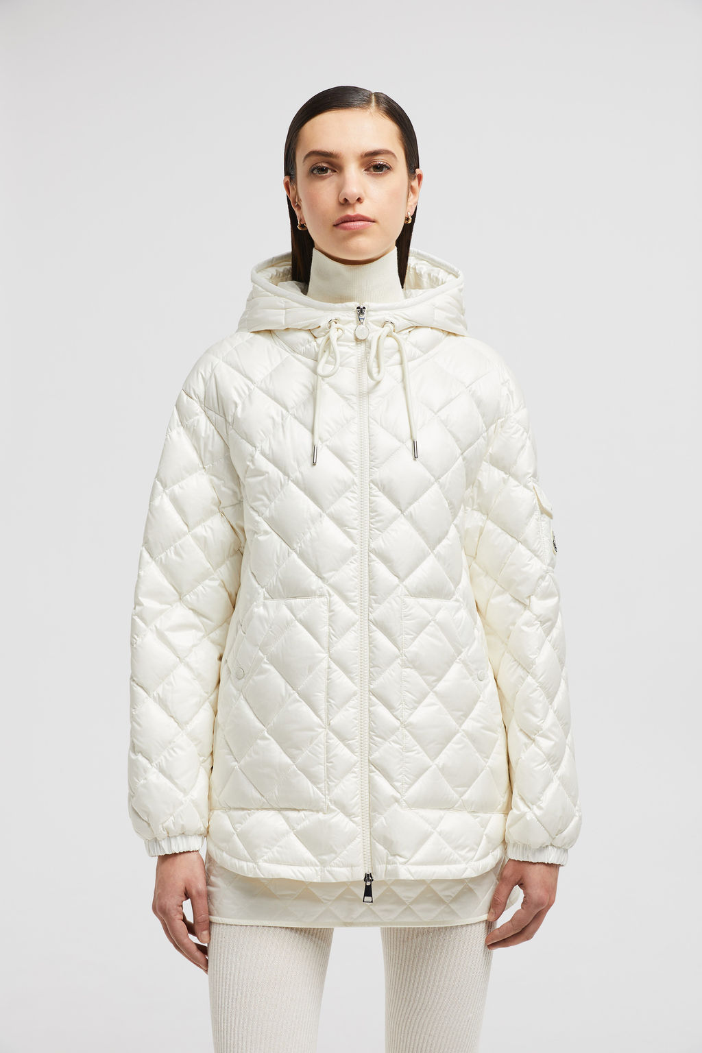 Off White Padded Jacket - Short Down Jackets for Women | Moncler US
