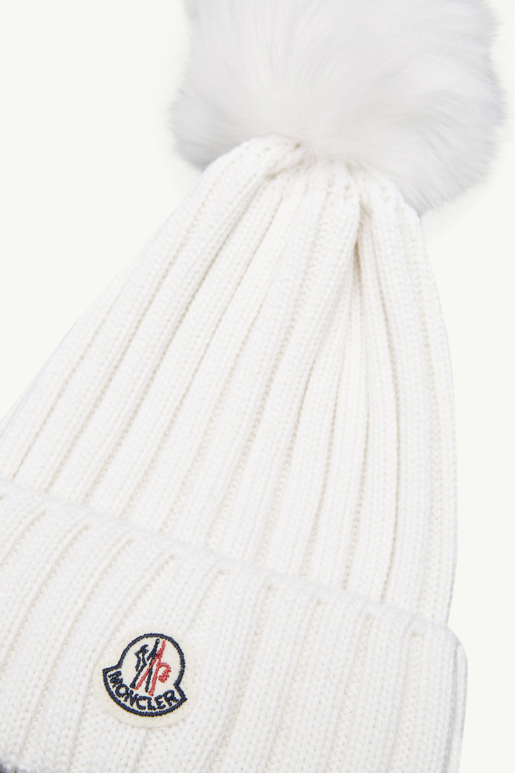 Gorro de lana con pompón Blanco - Gorras y Gorros de Mujer | Moncler ES