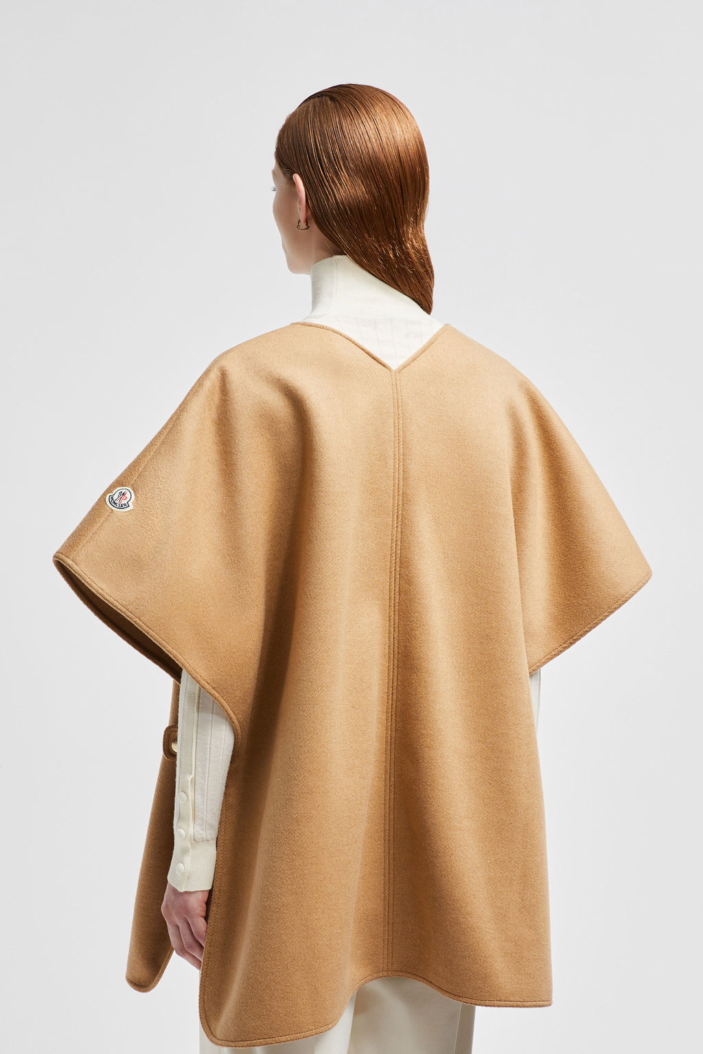 Camel Beige Wool & Nylon Cape - Capes for Women | Moncler US