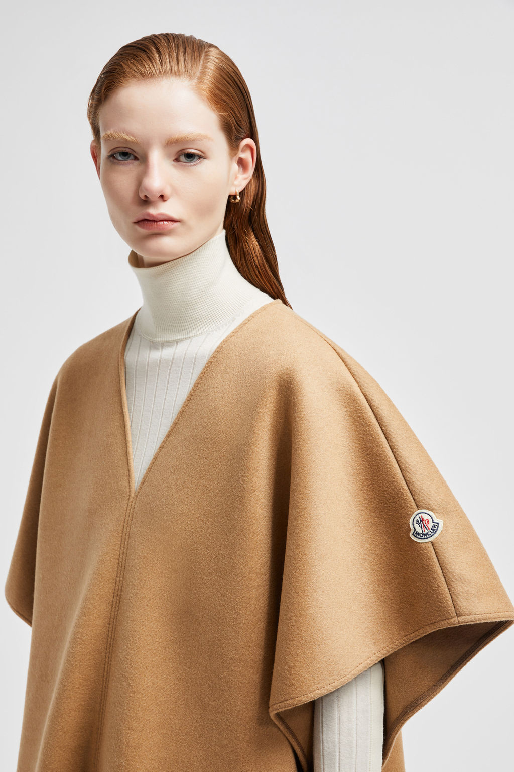 Camel Beige Wool & Nylon Cape - Capes for Women | Moncler US