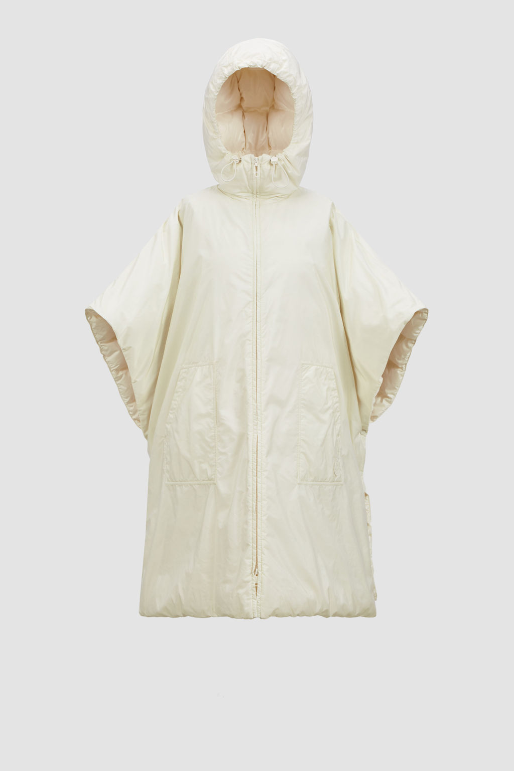 White Hooded Padded Cape - Capes for Women | Moncler GB