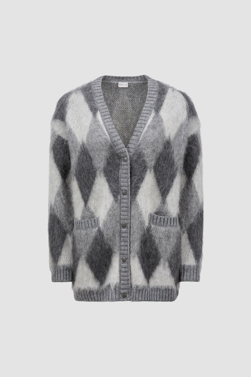 Cardigan en laine et mohair Gris - Pulls & cardigans Femme | Moncler FR