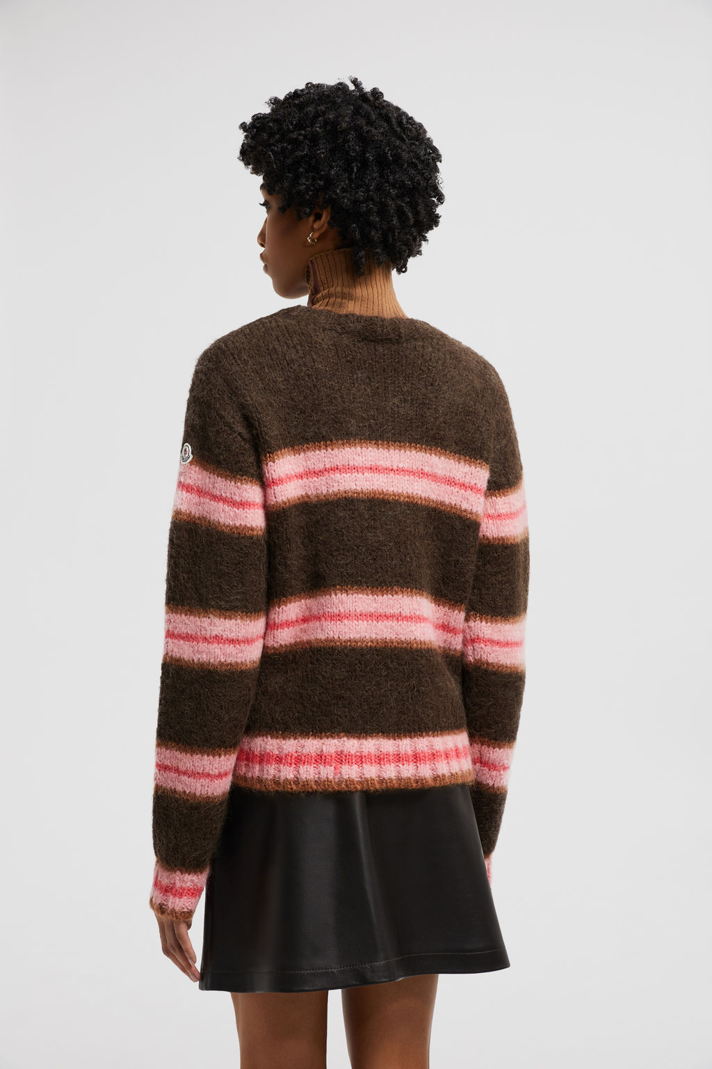 Pull en alpaga mélangé rayé Marron - Pulls & cardigans Femme | Moncler FR