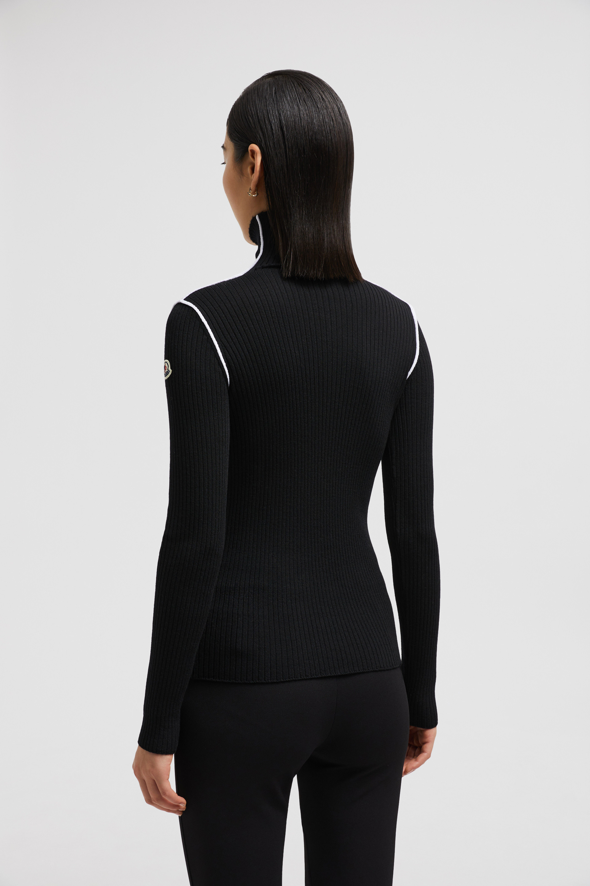 MONCLER COLLECTION Wool Cashmere Turtleneck Sweater female Black Size XS