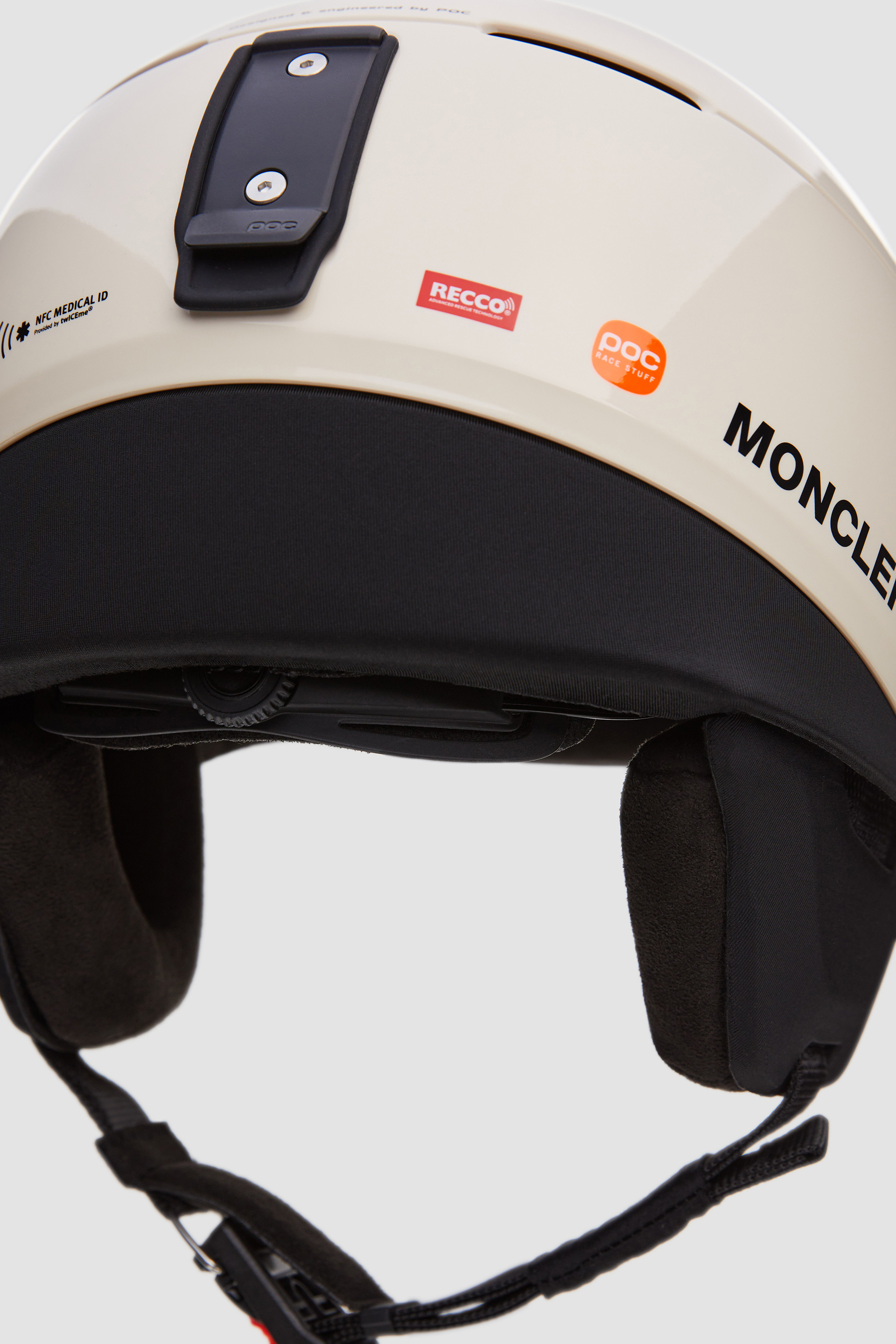 White Logo Ski Helmet Ski Helmets for Men Moncler SE