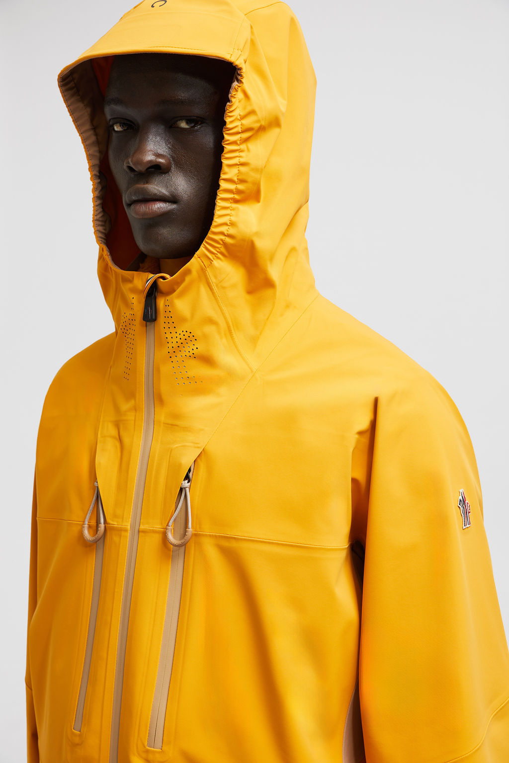 Yellow Orden Hooded Shell Jacket - Windbreakers & Raincoats for Men ...