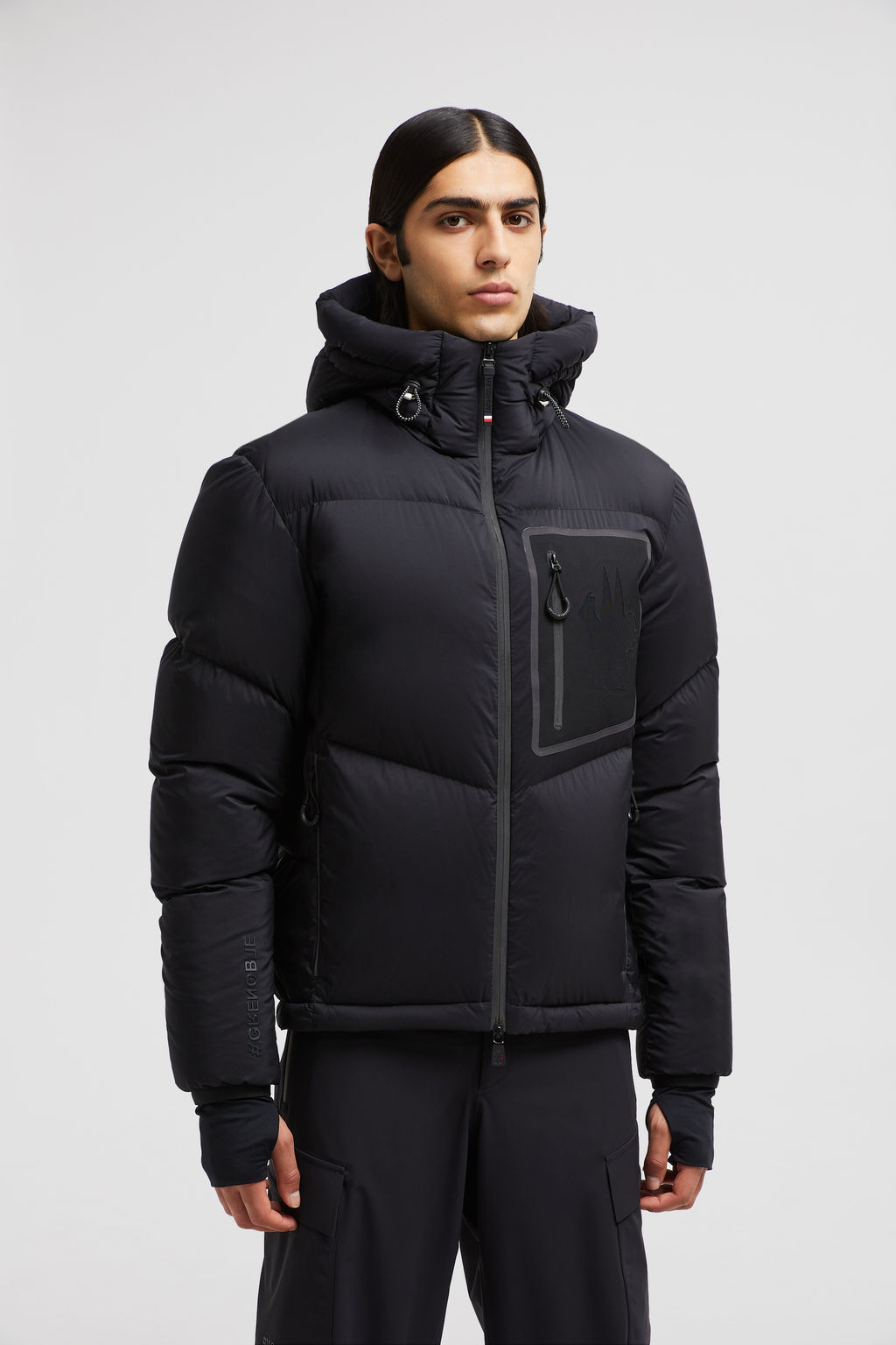 Black Mandres Short Down Jacket - Short Down Jackets for Men | Moncler SG