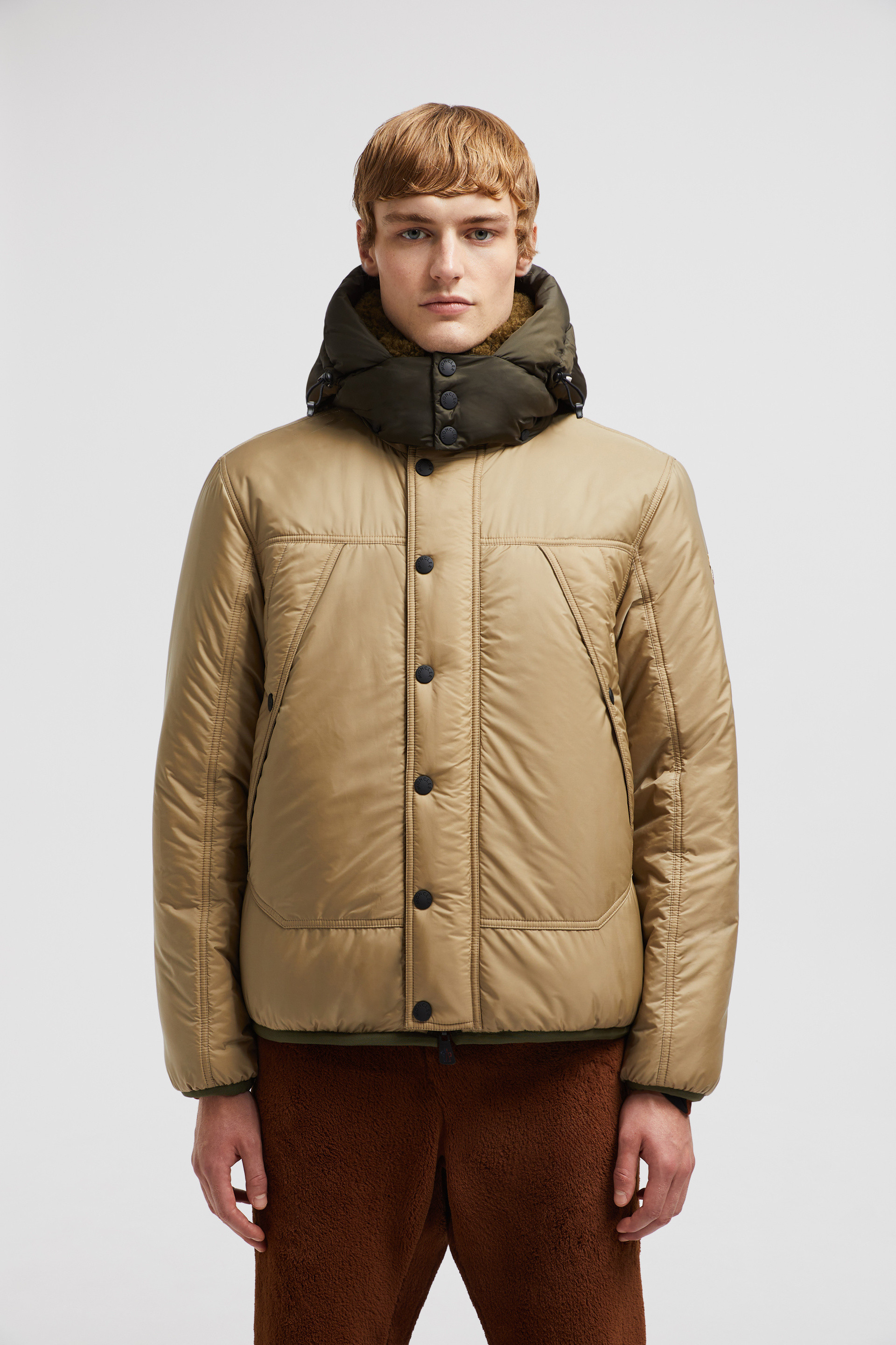 Dark Green Wengi Reversible Teddy Short Down Jacket - Short Dark Green Wengi Reversible Teddy Short Down Jacket - Short