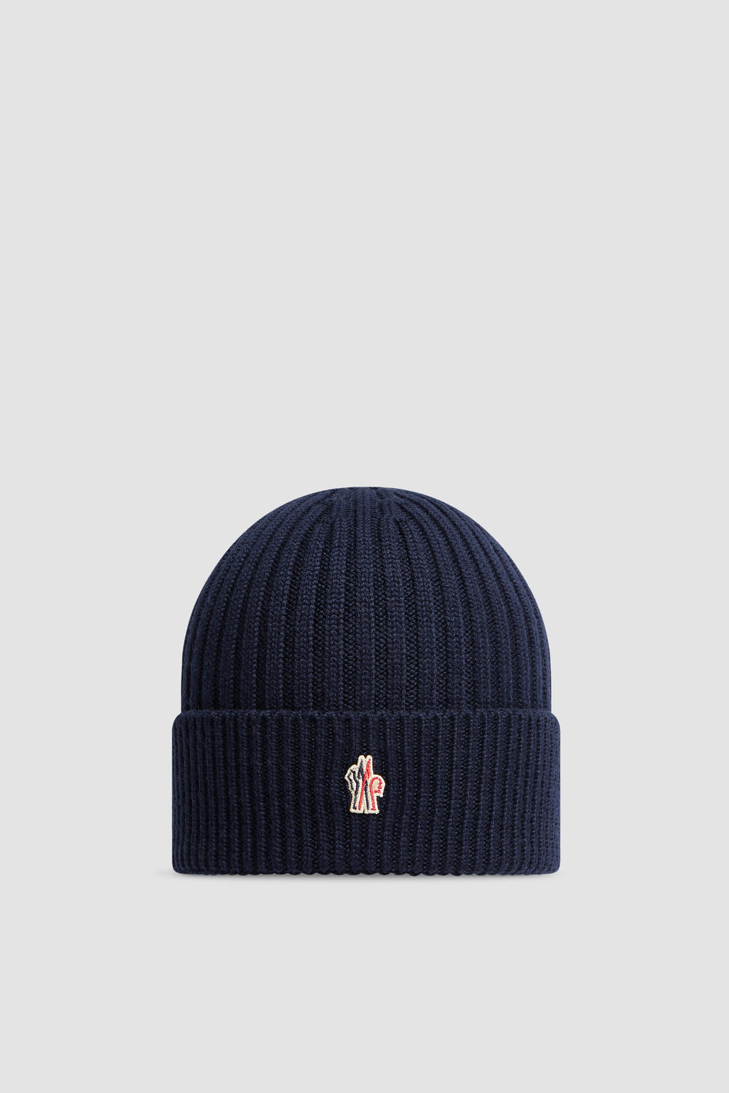 Night Blue Ribbed Knit Wool Beanie - Hats & Beanies for Men | Moncler NL