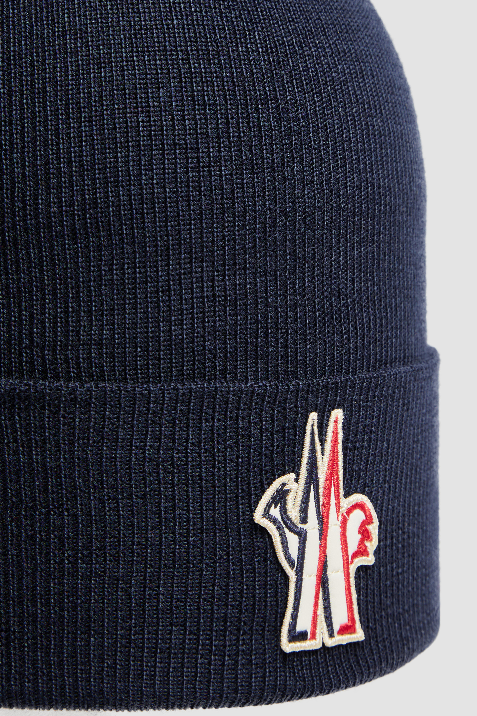 Navy Blue Wool Beanie Hats Beanies for Men Moncler AT