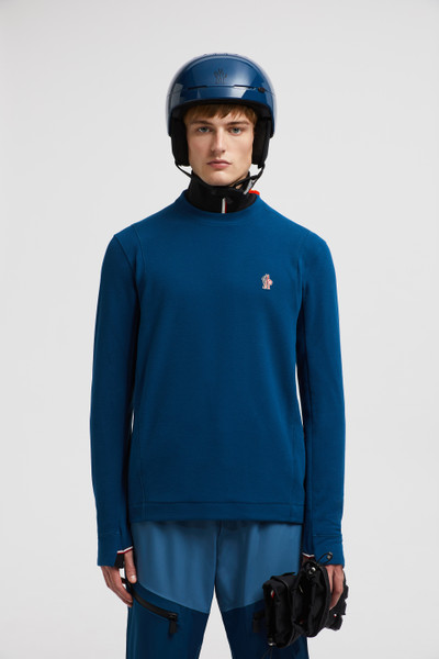Cobalt Blue Stretch Fleece Sweatshirt - Sweatshirts for Men | Moncler AU