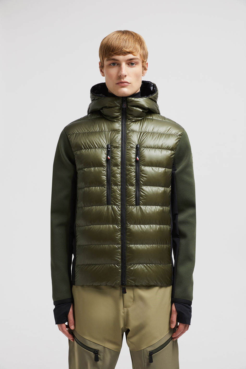 Green Padded Zip-Up Hoodie - Sweaters & Cardigans for Men | Moncler GB