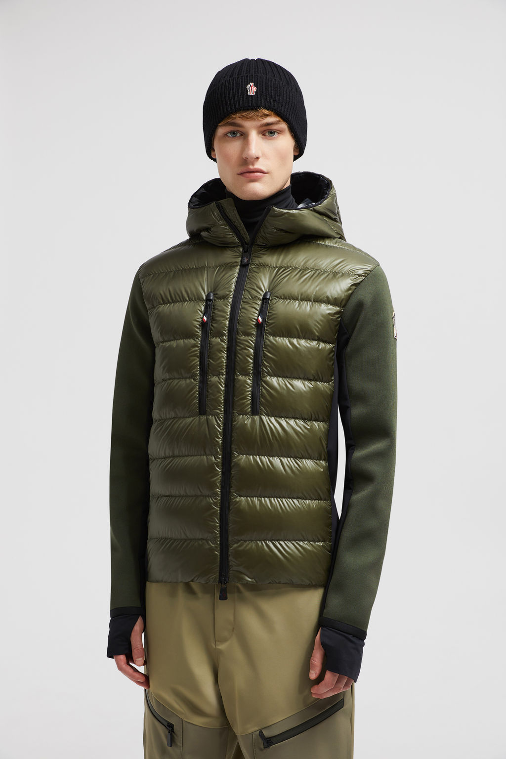 Green Padded Zip-Up Hoodie - Sweaters & Cardigans for Men | Moncler GB
