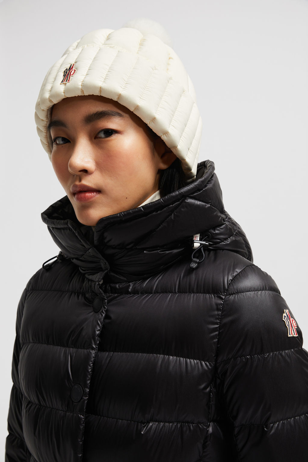 Black Armoniques Short Down Jacket - Short Down Jackets for Women ...