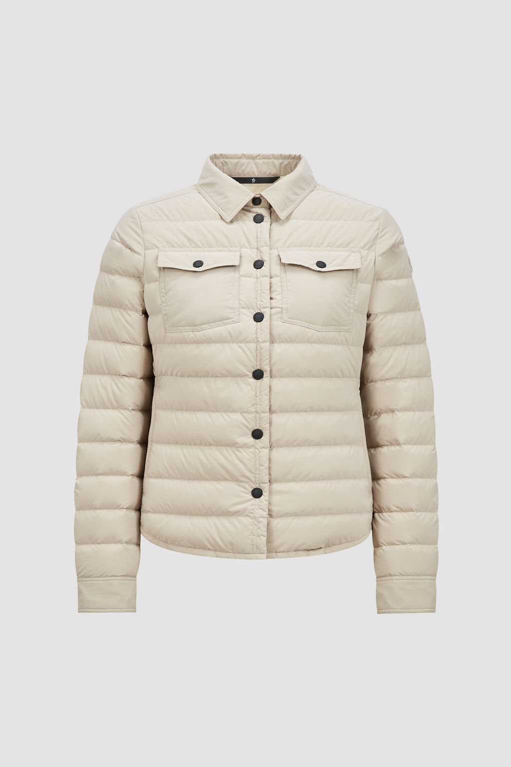 Light Beige Rozes Down Shacket - Short Down Jackets for Women | Moncler US