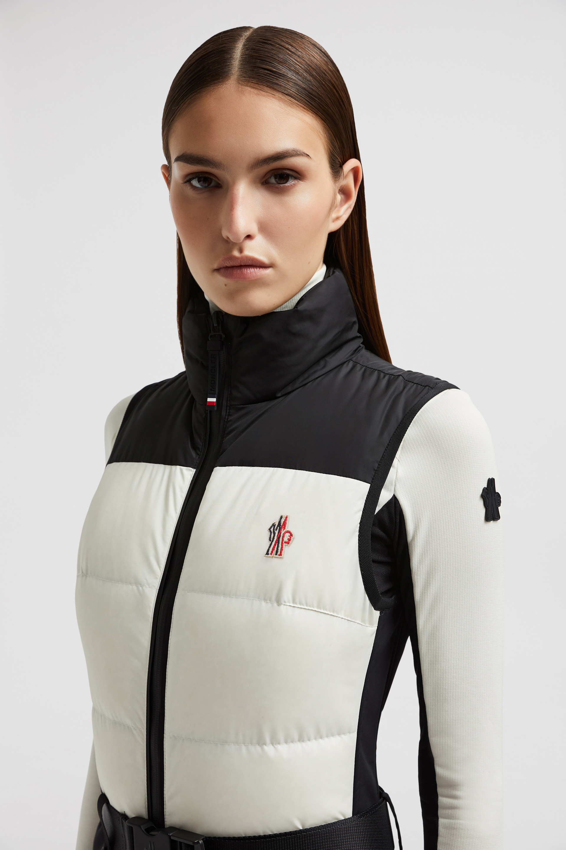 MONCLER GRENOBLE Down Filled Ski Suit female Black White Size S