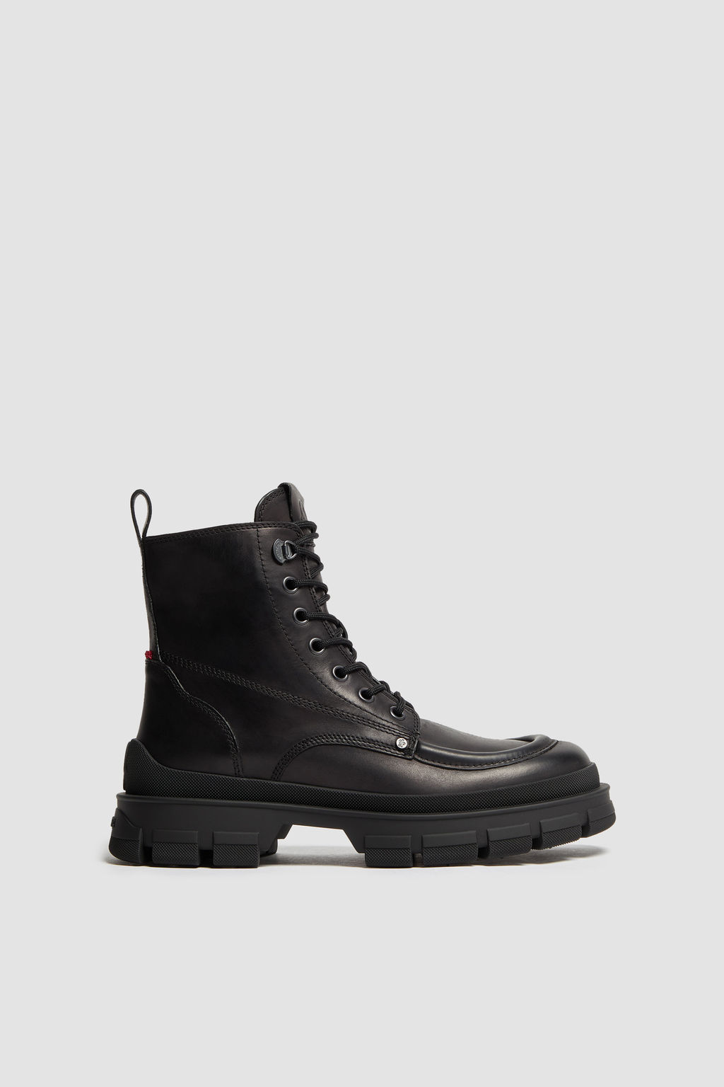 Bottes en cuir à lacets Hevea City Noir - Boots Homme | Moncler BE