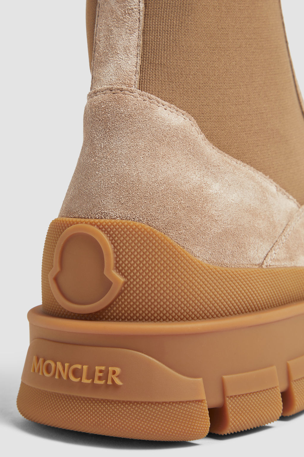 Bottes Chelsea en daim Hevea Beige - Boots Femme | Moncler FR