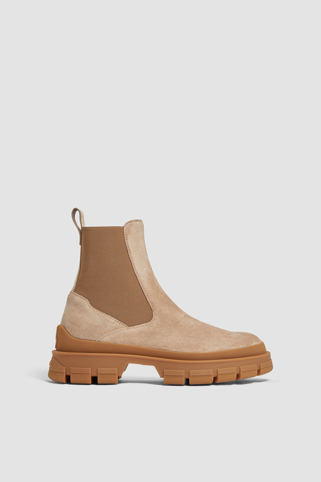 Bottes Chelsea en daim Hevea Beige - Boots Femme | Moncler FR