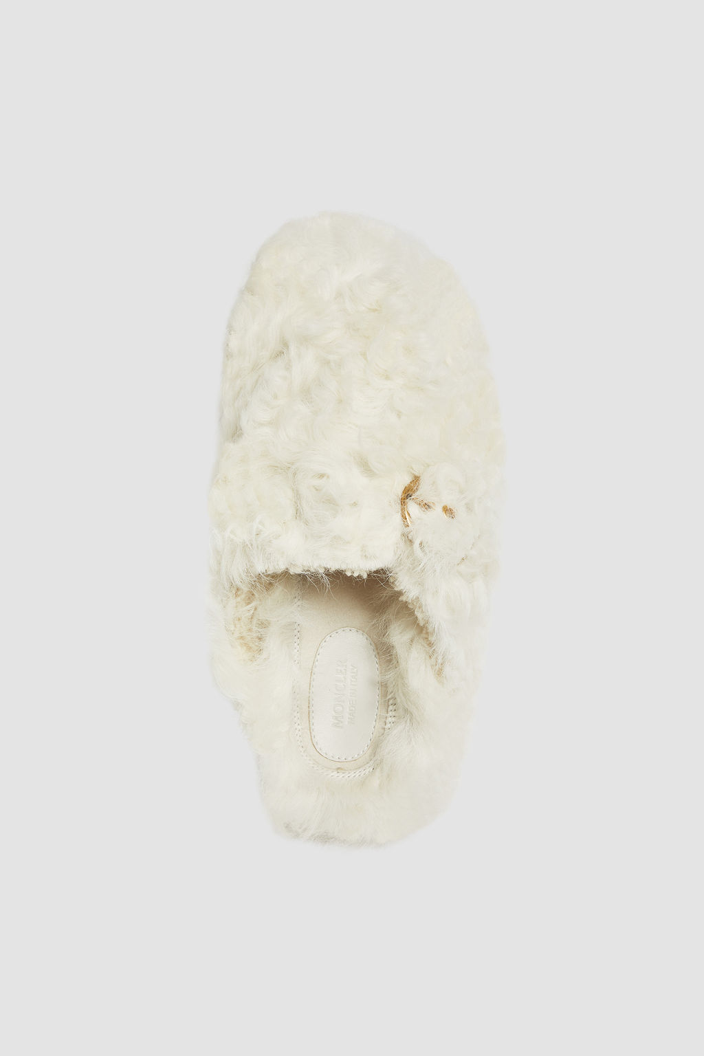 White Bell Shearling Mules - Sandals & Sliders for Women | Moncler US