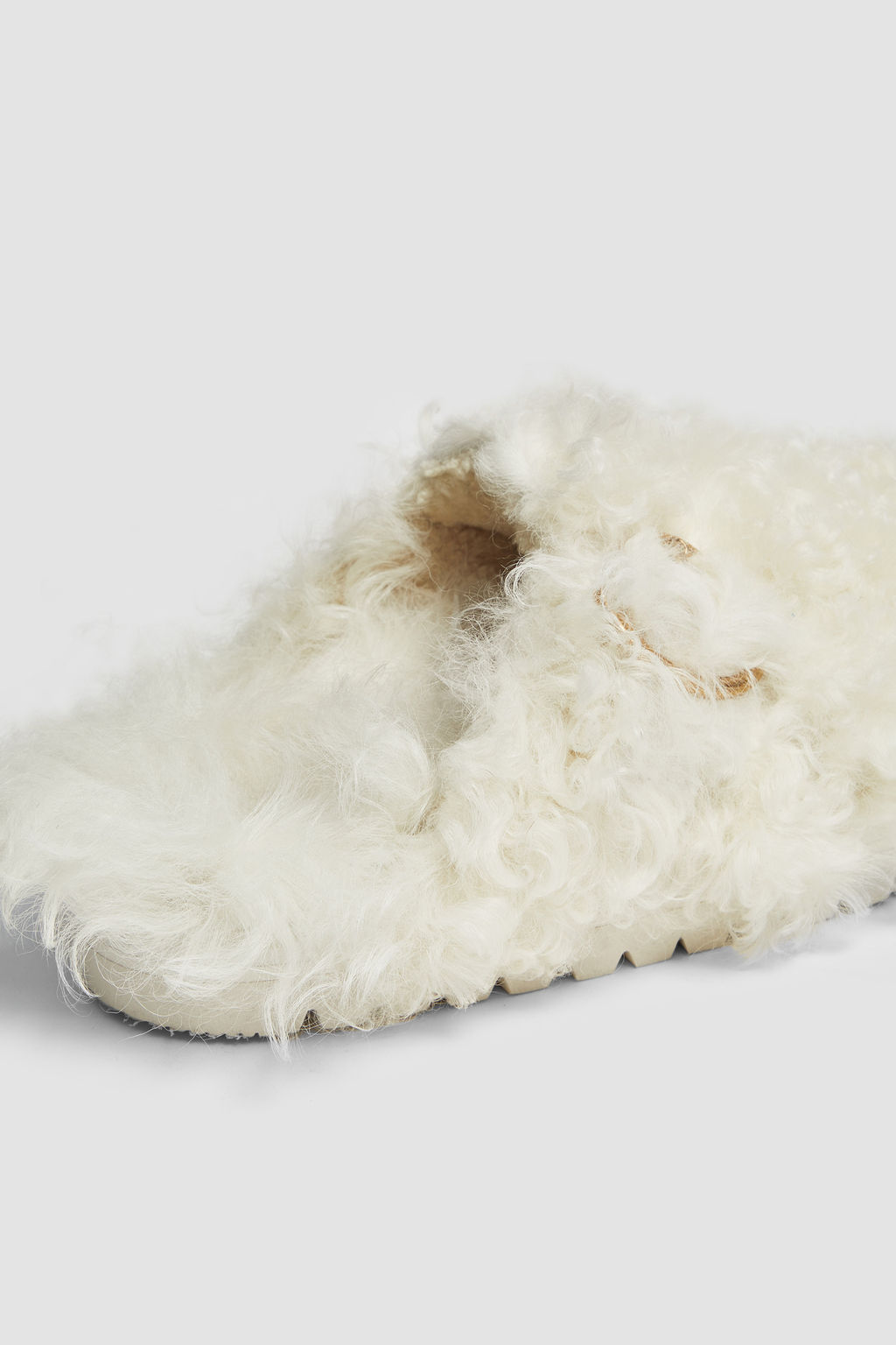 White Bell Shearling Mules - Sandals & Sliders for Women | Moncler US
