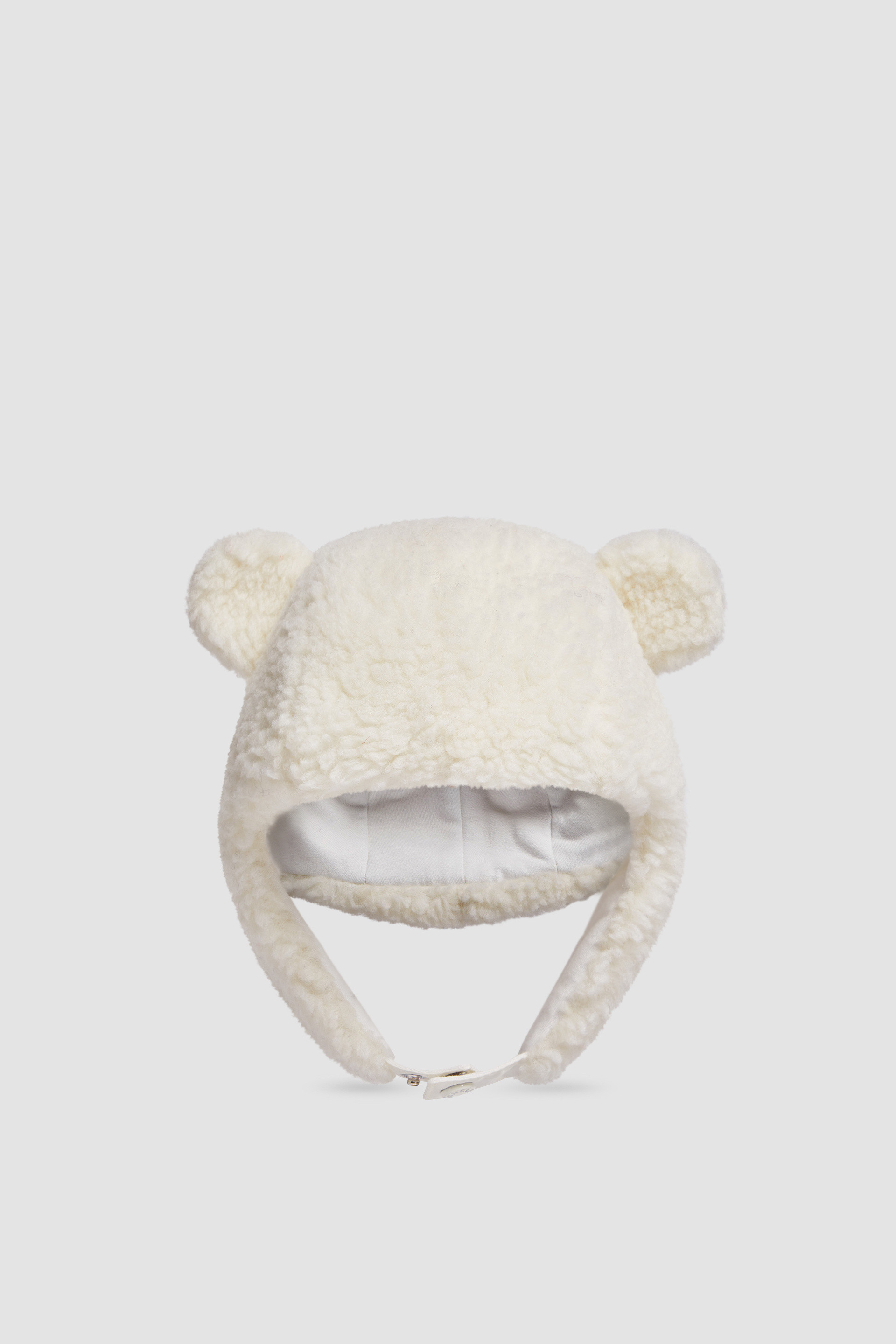 White Teddy Cap with Earflaps - Accessories for Children | Moncler US