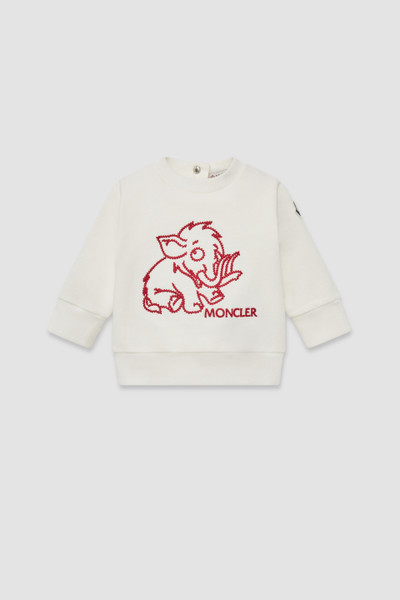 White Embroidered Mammoth Cotton Sweatshirt - Clothing for Children ...