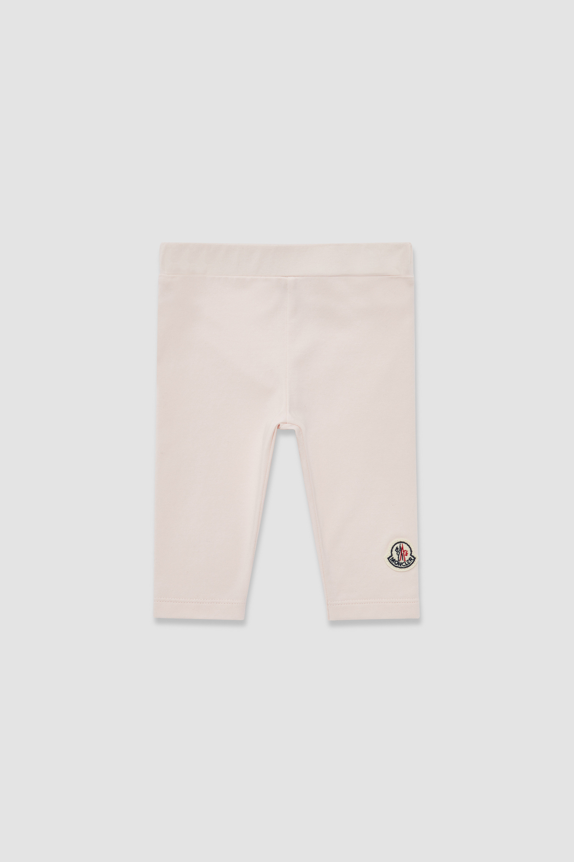 Soft Pink Logo Patch Cotton Leggings - Clothing for Children | Moncler US
