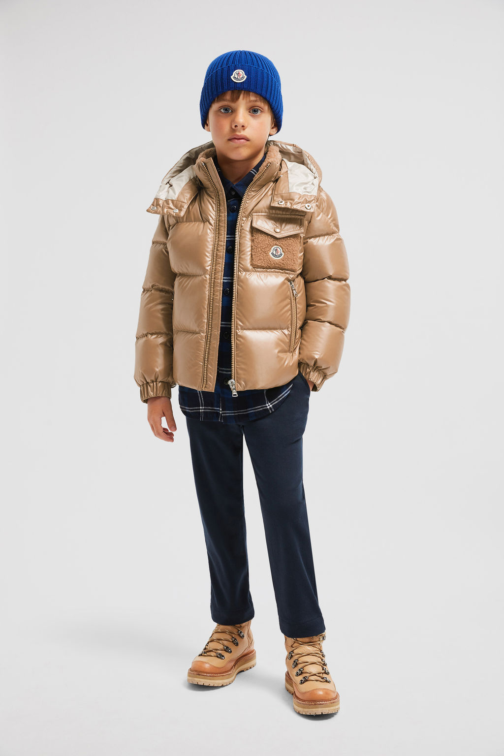 Beige Yule Down Jacket - Down Jackets & Vests for Children | Moncler NL
