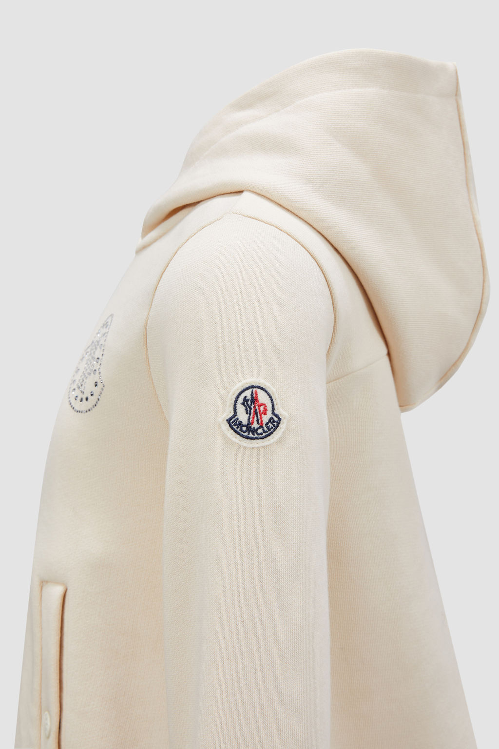 White Hooded Crystal Logo Dress - Dresses & Skirts for Children ...