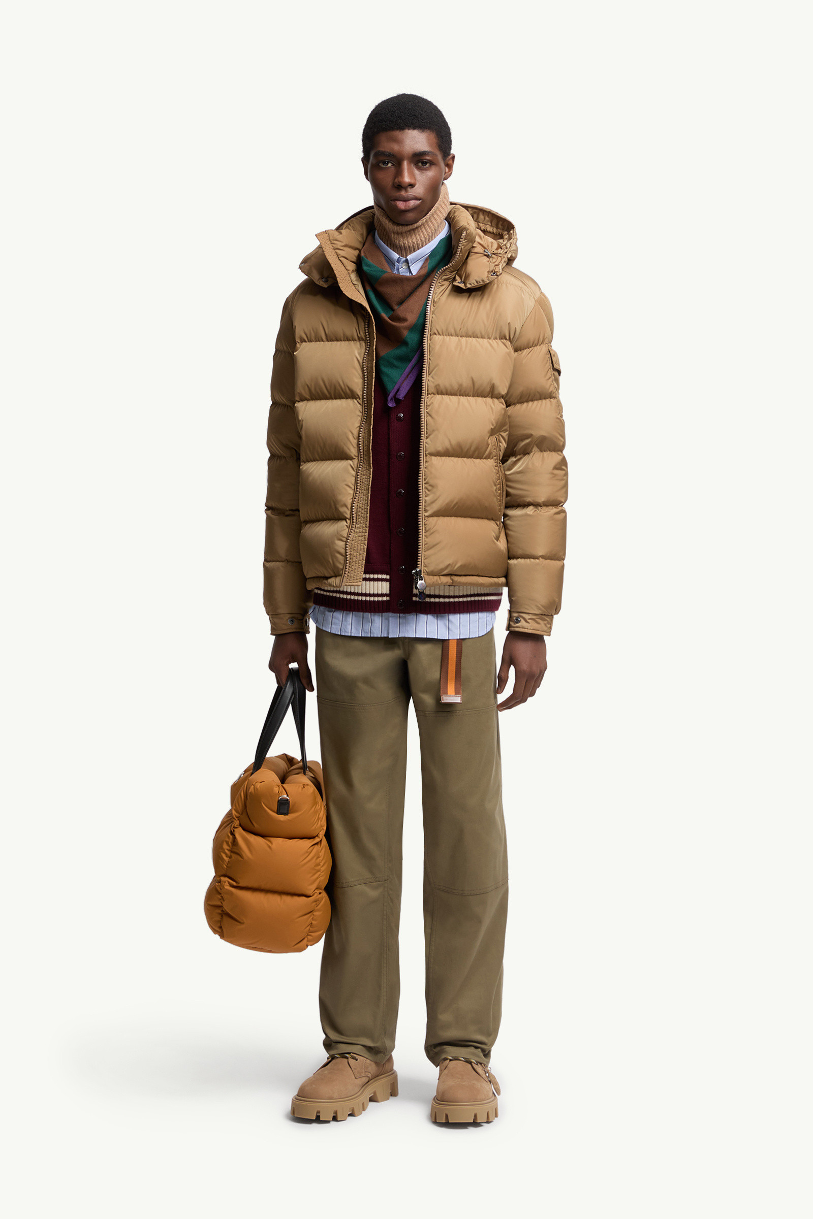 Beige Moncler Maya Matte Short Down Jacket - Short Down Jackets for Men ...
