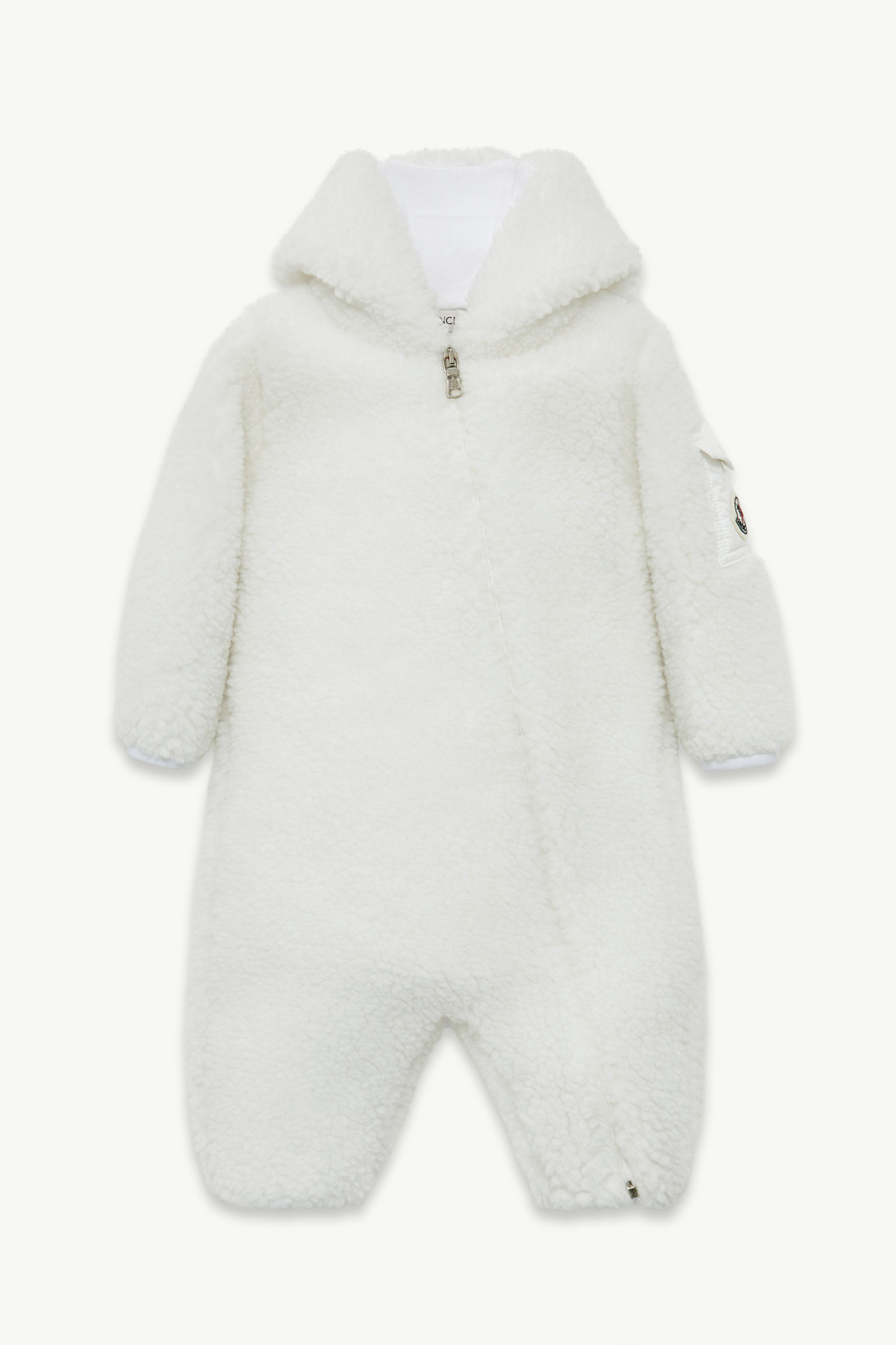 White Teddy Hooded Baby Grow - Clothing for Children | Moncler US